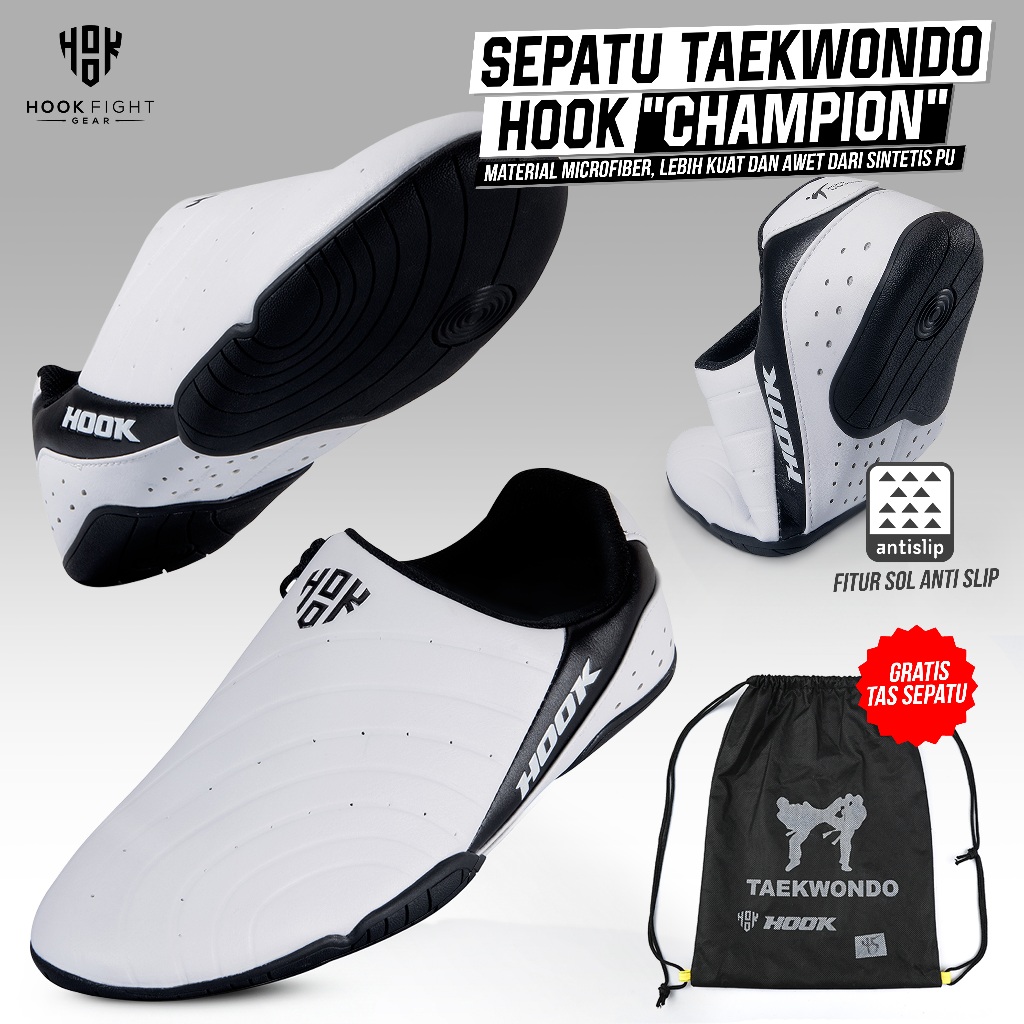 Jual Sepatu Taekwondo Hook Tae Kwon Do Shoes Dewasa Kuat Ringan dan ...