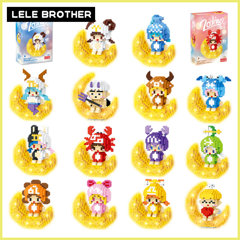 Jual LELE Mainan Bricks konstelasi Mini karakter kartun LED Nano Block ...