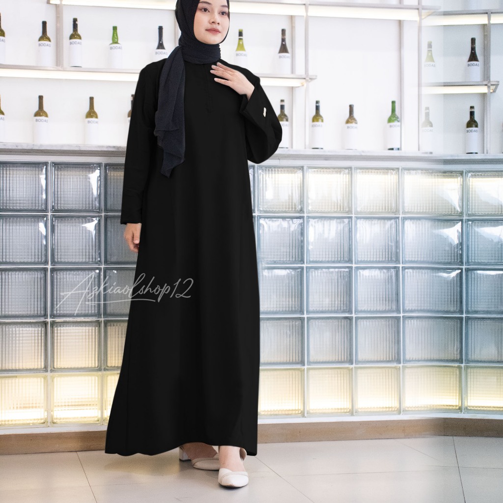 Jual Yura abaya set Basic,gamis plain umrah daily style korea | Shopee Indonesia