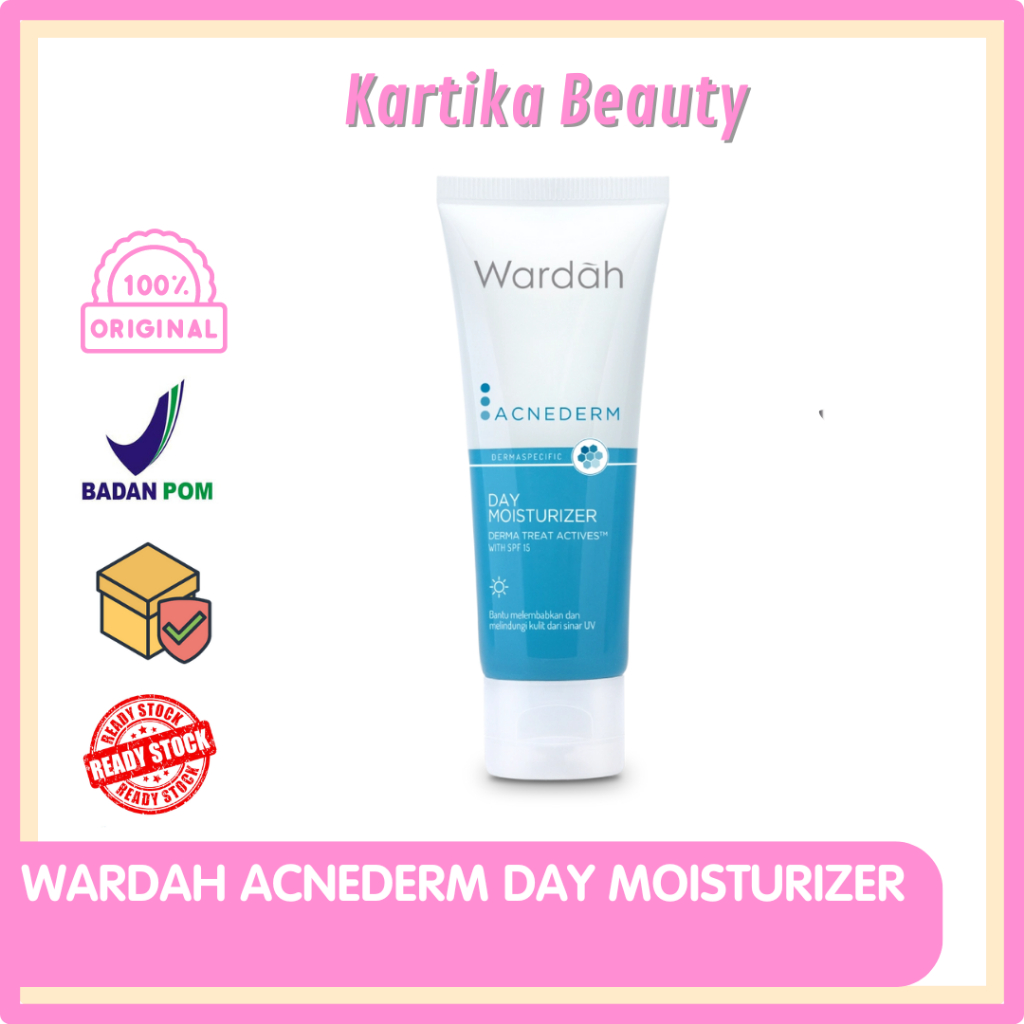 Jual WARDAH ACNEDERM DAY MOISTURIZER ACNE SPF 15 40 ML - KRIM SIANG ...
