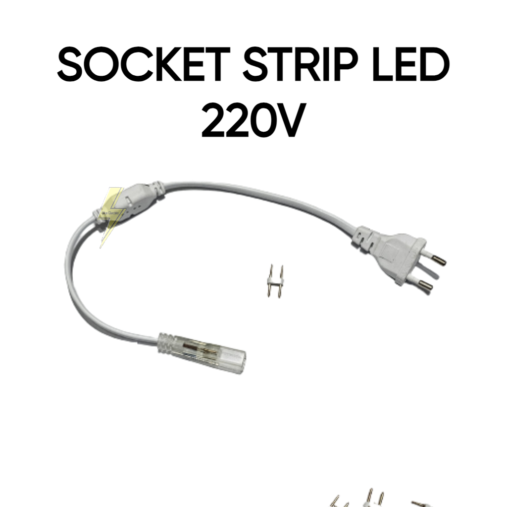 Jual Socket STRIP Led 220Volt Adaptor Lampu Selang / Colokan Lampu ...