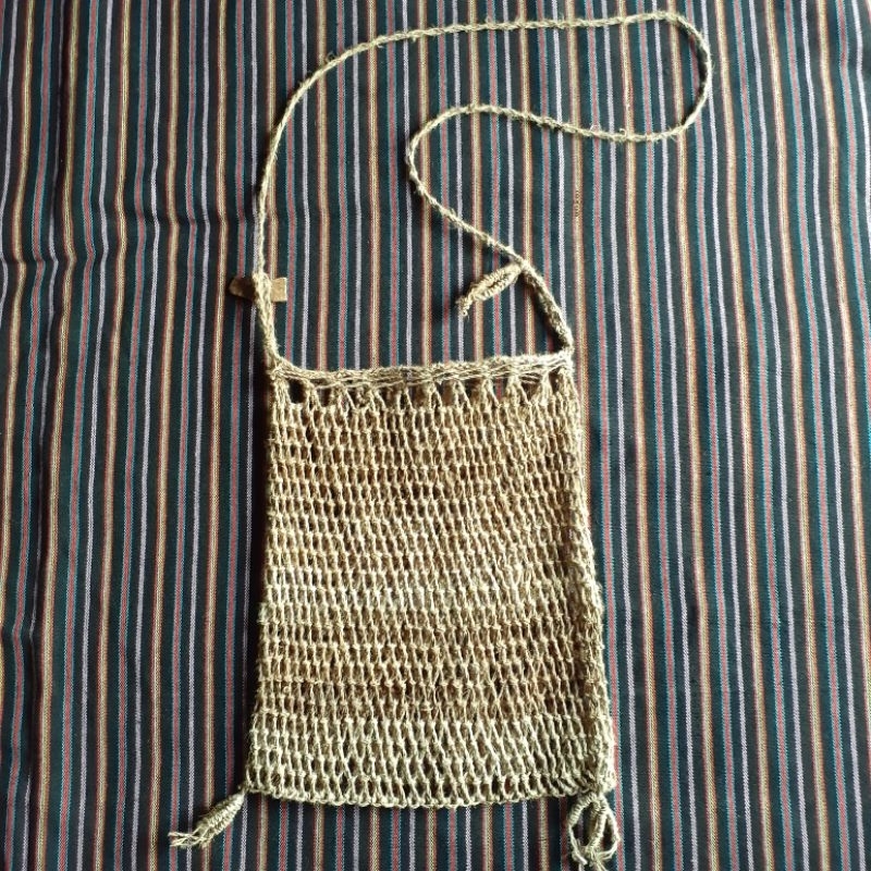 Jual tas koja ukuran 20x25cm tas rajutan terbuat dari serat kulit kayu ...