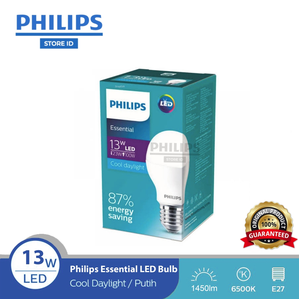 Jual Philips Essential Led Bulb SATUAN 13WATT | Shopee Indonesia