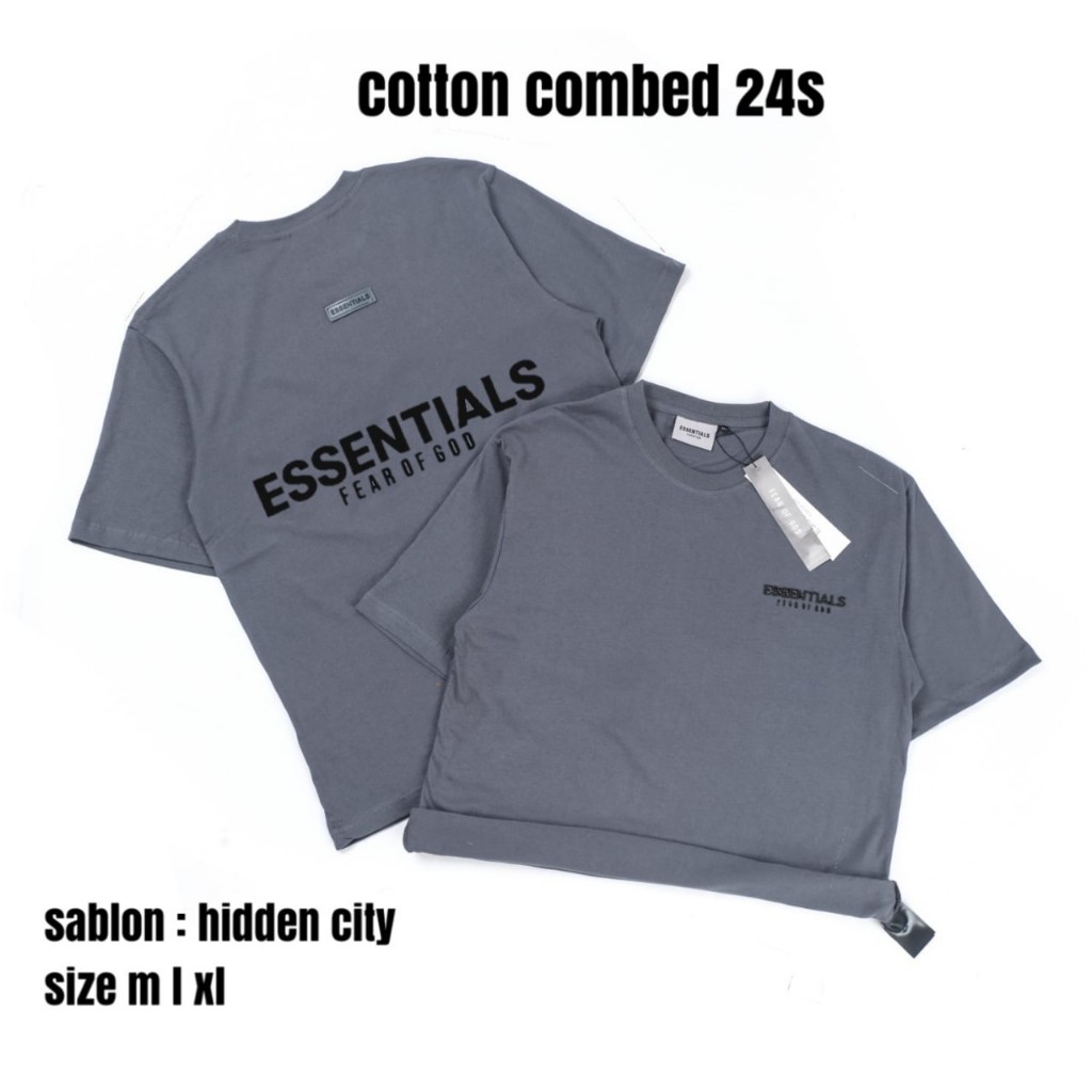 Jual Ts Essentials FEAR OF GOD Full Tag Wos Baju Kaos FEAR OF GOD Pria ...