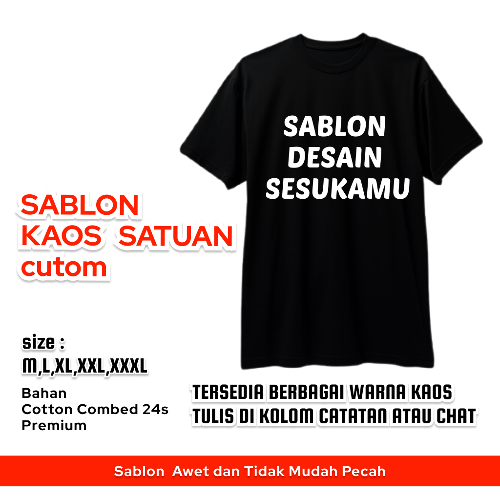 Jual kaos sablon custom desain sendiri gammbar tulisan kata kata dtf ... Jual kaos sablon custom desain sendiri gammbar tulisan kata kata dtf ...