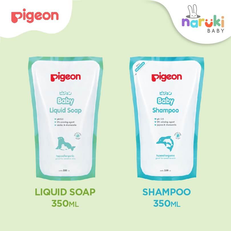 Jual Pigeon Baby Liquid Soap / Shampoo Chamomile Refill Pouch 350 ml ...