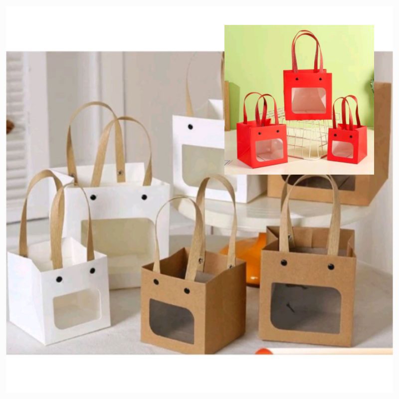 Jual Satuan- Box karton jendela mika tebal premium 15x15/20x20 cm- Box ...