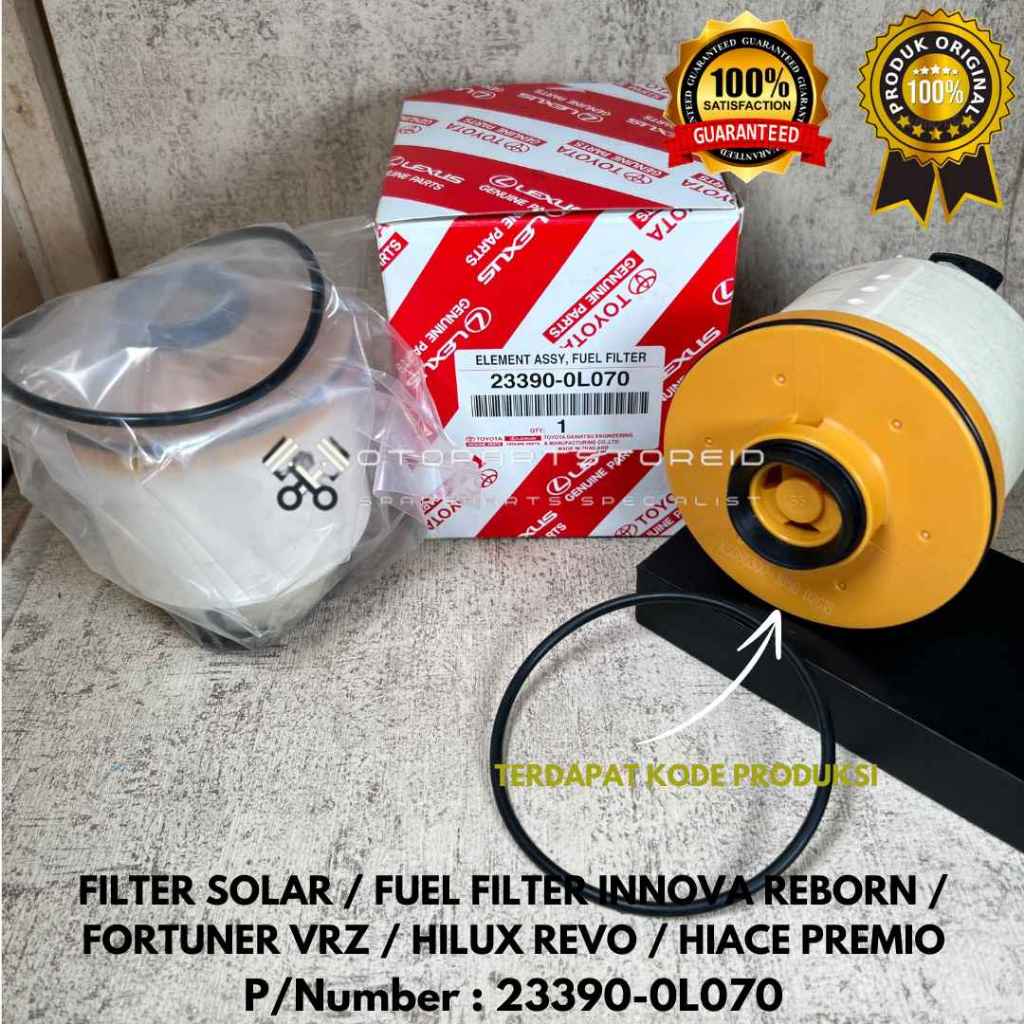 Jual FILTER SOLAR / FUEL FILTER INNOVA REBORN FORTUNER VRZ HILUX REVO ...