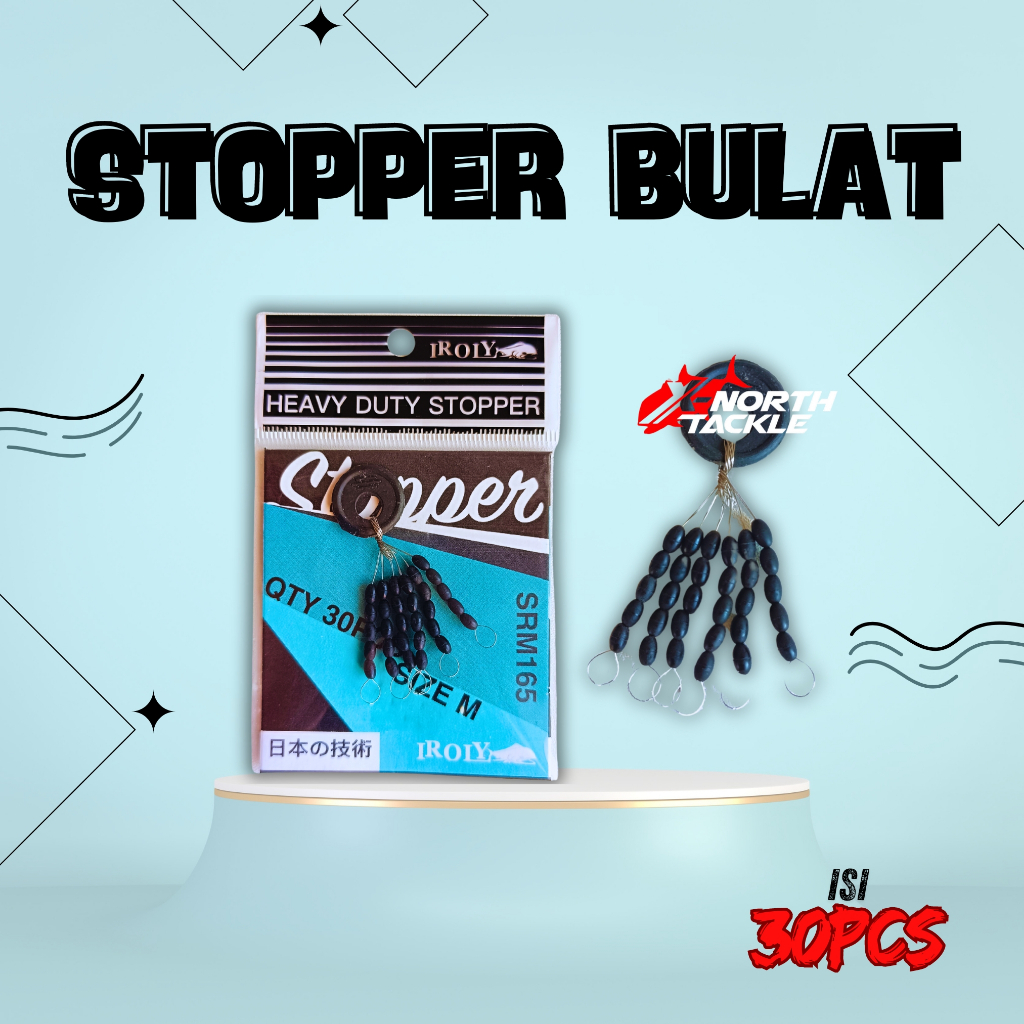 Jual STOPER SOSIS DAN BULAT STOPPER IROLY ISI 30 PCS HITAM | Shopee ...
