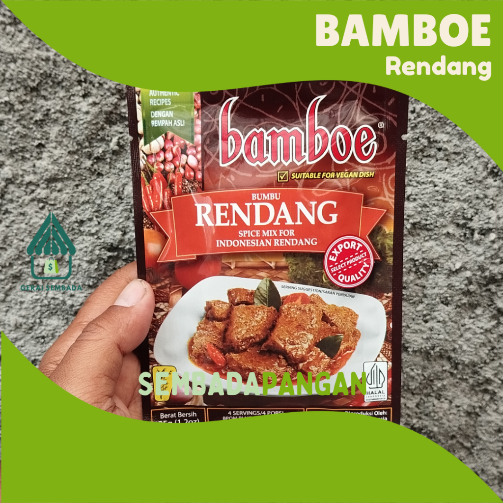 Jual Bumbu Instant Bamboe RENDANG 35 gram - GERAI SEMBADA | Shopee ...
