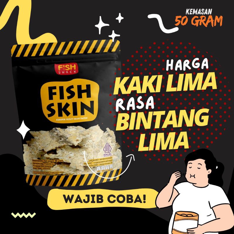 Jual Fish Skin | Kerupuk Kulit Patin Kemasan Pouch | 50 gram | Shopee ...