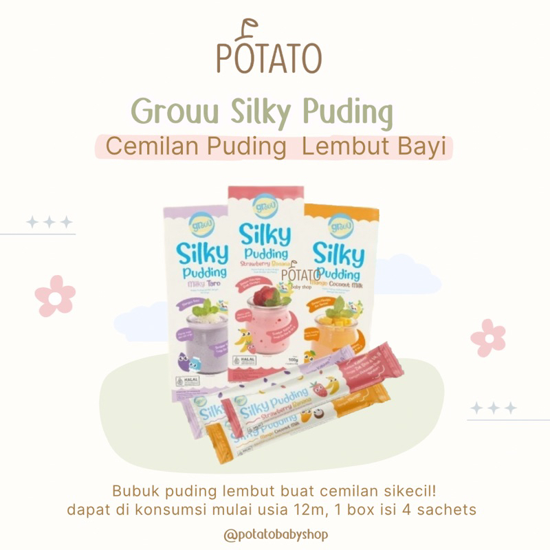 Jual Grouu Silky Pudding / Bubuk Pudding Lembut Bayi MPASI 100gr ...