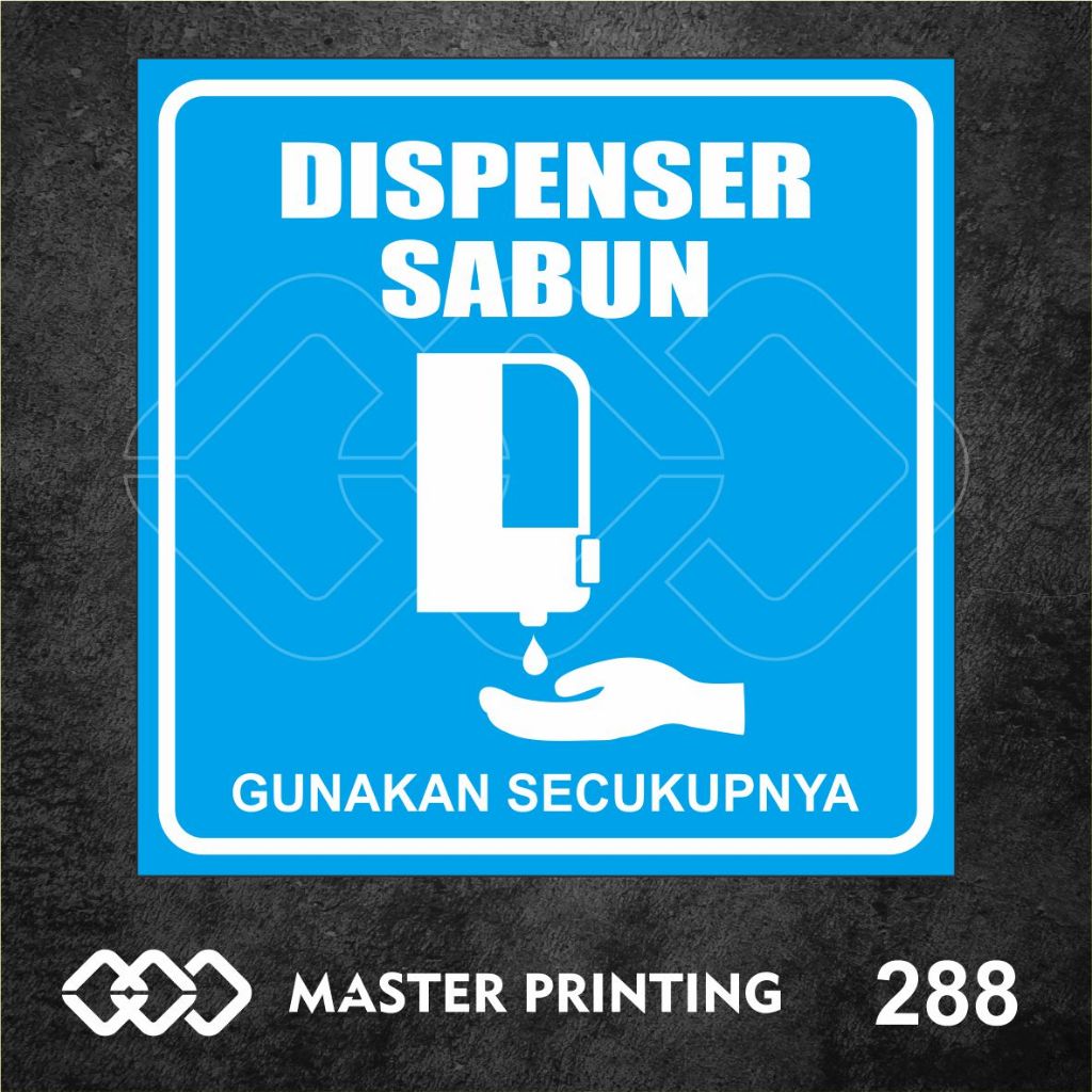 Jual 288 - Stiker Dispenser Sabun, Sticker Vinyl, Premium, Tahan Air ...