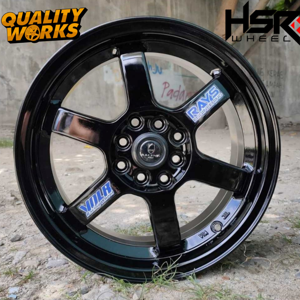 Jual Velg Mobil Model Te37 R16 Inch Lebar 7 Offset 42 Lubang 4 Black ...