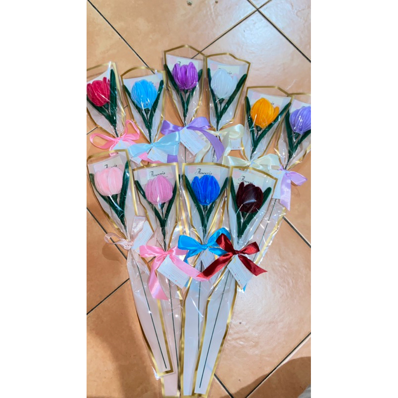 Jual Bunga tulip/ Isian bucket/ isian vas/ piper cleaner/ kawat bulu ...