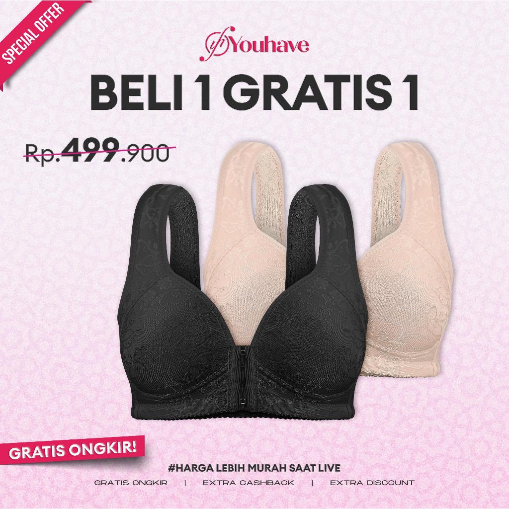 Jual YOU'VE BUY 1 GET 1 BH WANITA BRA WANITA SEMI SEAMLESS 100094 ...