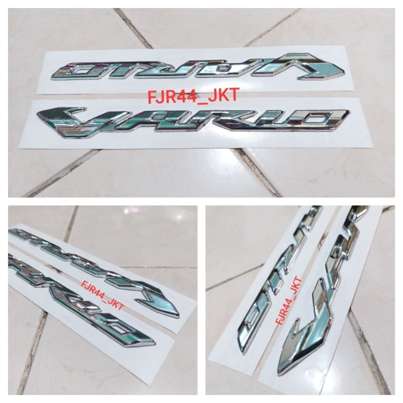 Jual emblem logo vario 150 led tahun 2015- 2017 timbul 3d chrome / logo ...