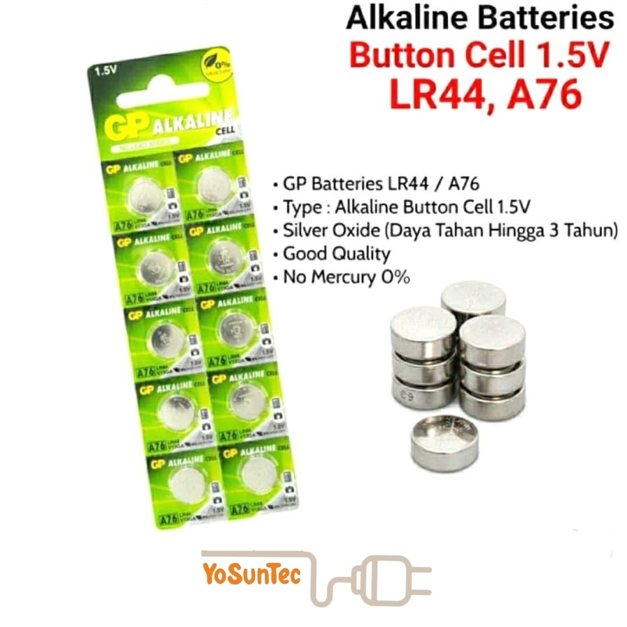 Jual Baterai Jam Kalkulator LR44 A76 Alkaline 1.5V GP / Camelion AG13 Original | Shopee Indonesia