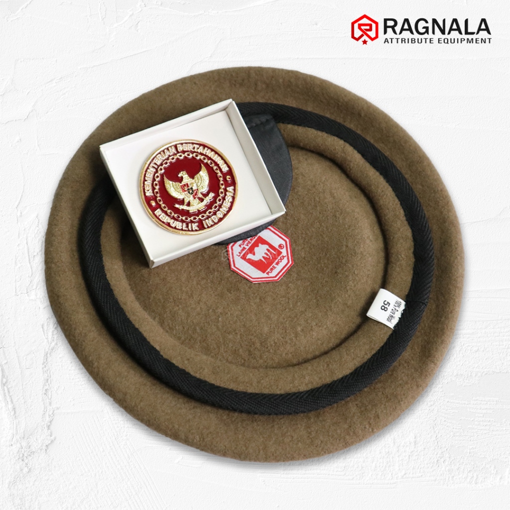 Jual Baret Kemhan Kemenhan Satu Set dengan Emblem / Baret Merk Camel ...