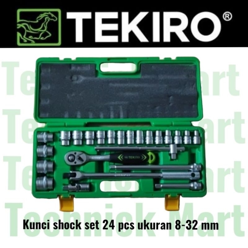 Jual kunci sok set TEKIRO kunci shock set 24 pcs ukuran 8 - 32 mm 1/2" Dr | Shopee Indonesia