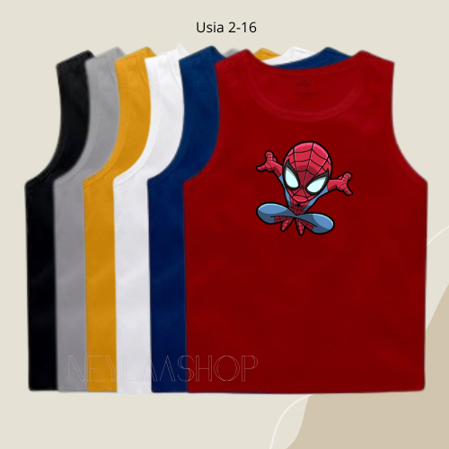 Jual Singlet Anak Sp1der Warna Unisex Ideal Usia 2-16th Singlet Anak ...