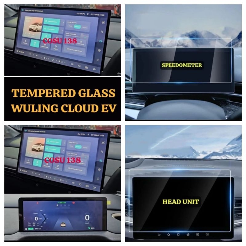 Jual anti gores tempered glass head unit speedometer Wuling cloud EV ...