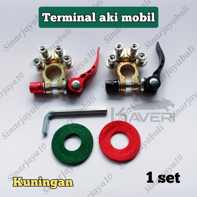 Jual klem aki mobil terminal kepala accu kuningan silver sekun skun ...