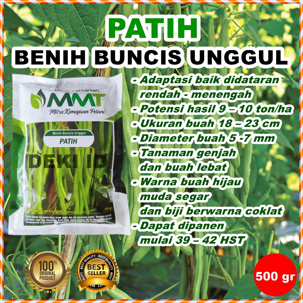 Jual Benih Buncis Patih 500 gr Bibit Unggul Tanaman MMT | Shopee Indonesia