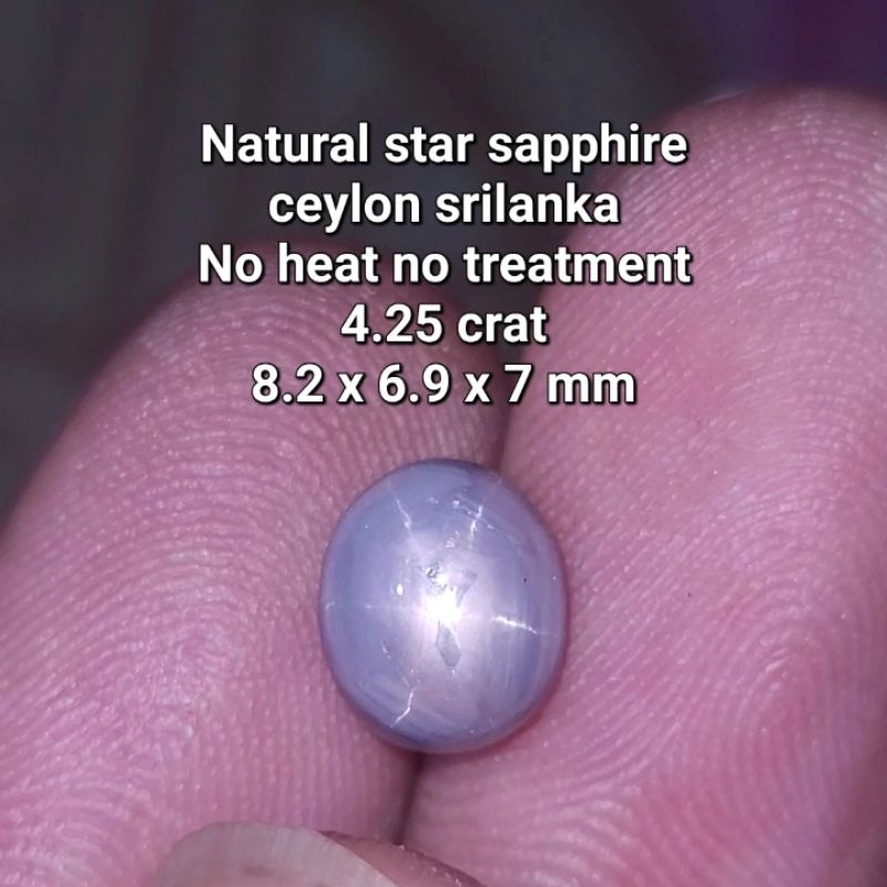 Jual Batu natural star sapphire ceylon safir srilanka no treatment ...