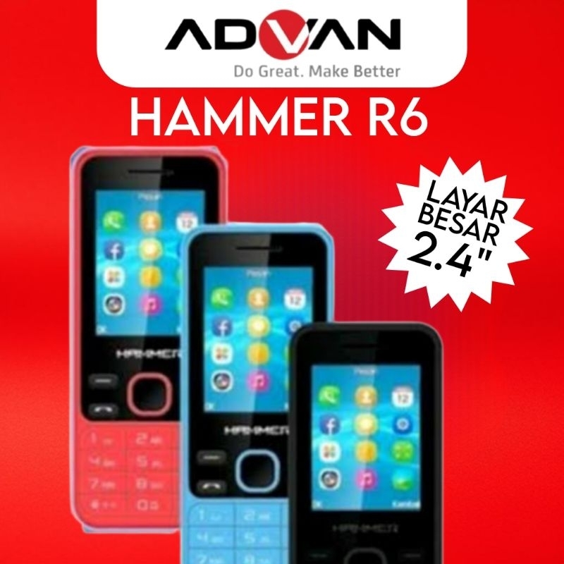 Jual Advan Hammer R6 Handphone Layar Lebar Dual Sim | Shopee Indonesia