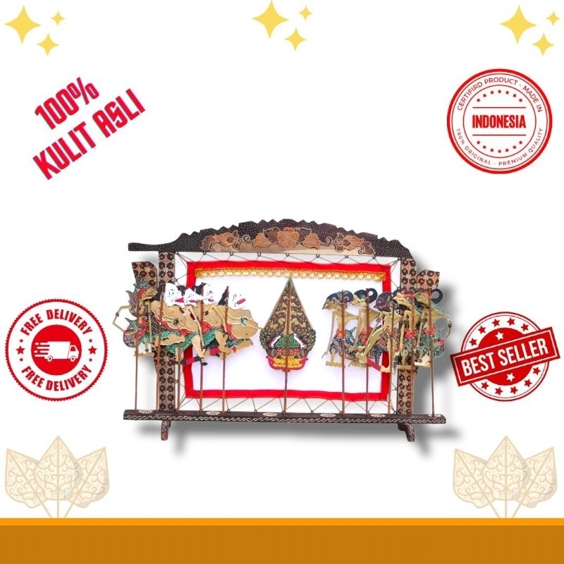 Jual Miniatur Pagelaran Wayang Kulit Halus - 1 Set Motif Batik | Shopee ...