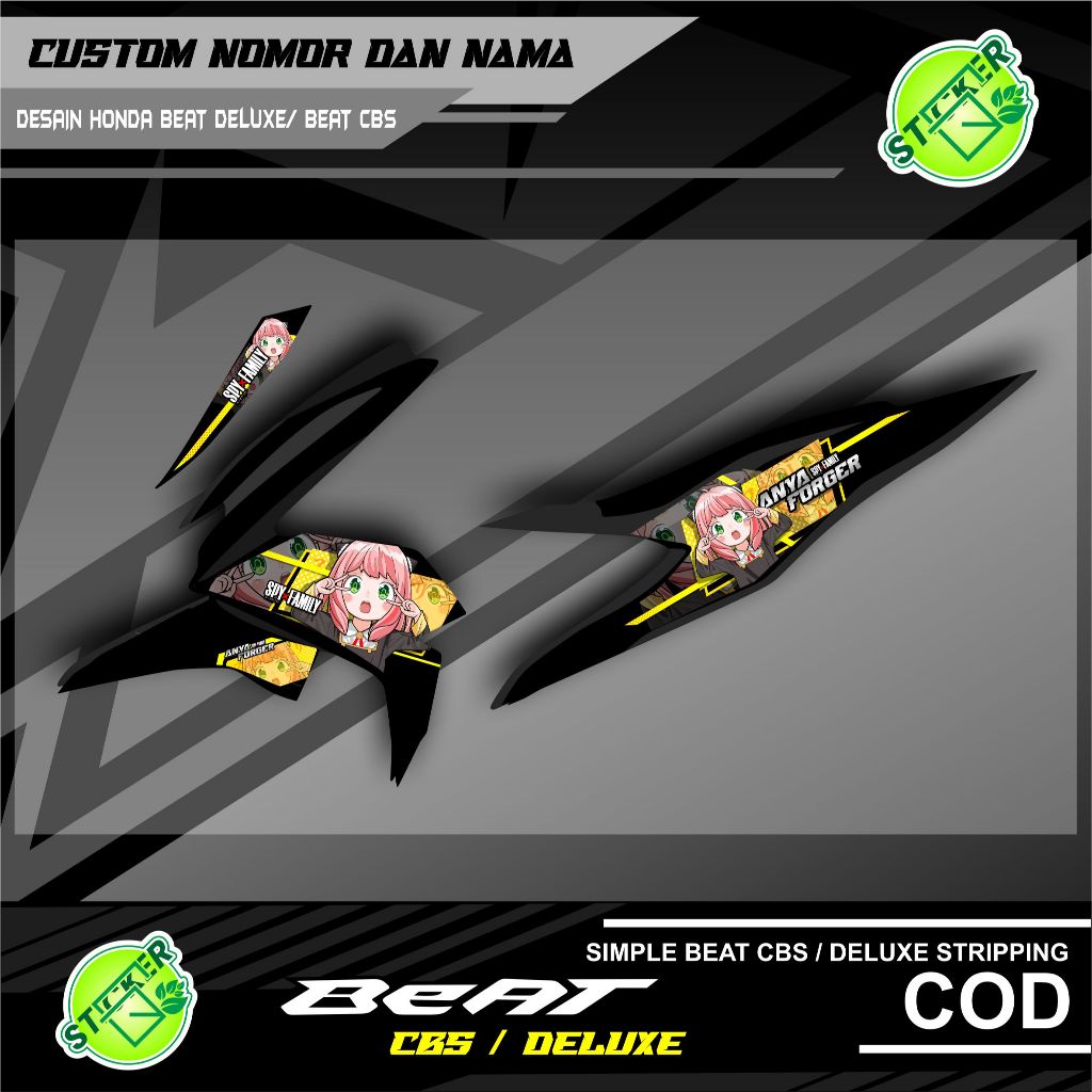 Jual STRIPPING SIMPEL HONDA BEAT DELUXE BEAT STREET SPY X FAMILY ANYA ...