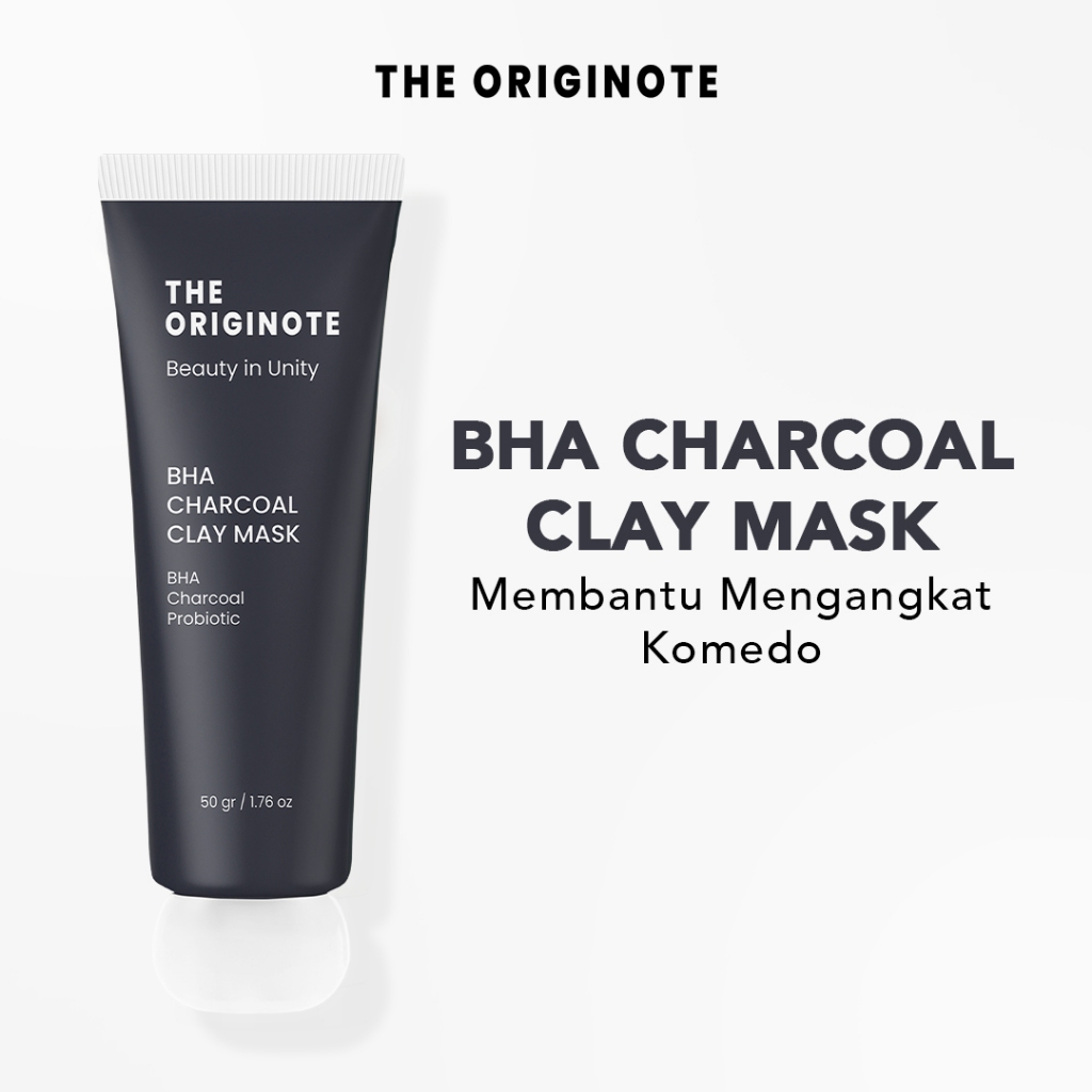 Jual The Originote BHA Charcoal Clay Mask - Masker Membantu mengangkat ...