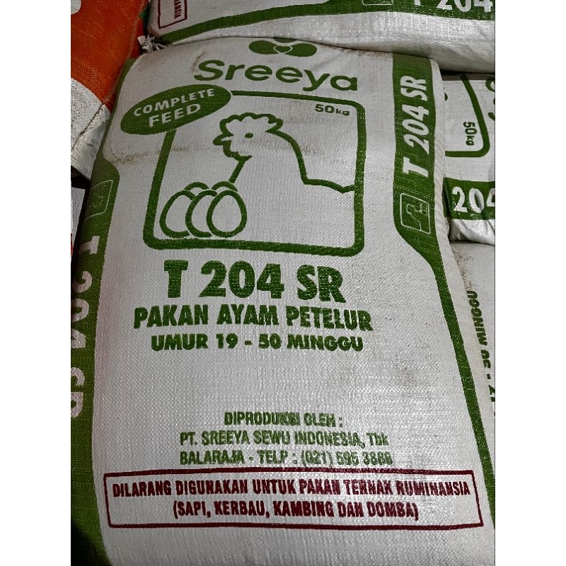 Jual 25kg Pakan Ayam Petelur Layer Sreeya T 204 SR Bandung 25 Kilogram ...