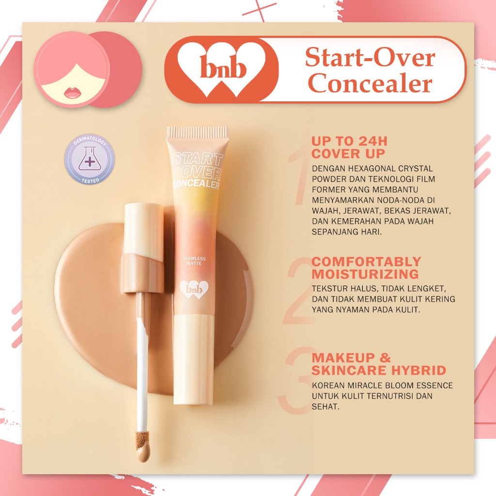 Jual ANN - BNB Barenbliss Korean Bloomatte Start-Over Concealer Full ...