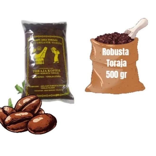 Jual Toraja Koffie Kopi Robusta Toraja Kopi Bubuk 500gr Kopi Toraja ...