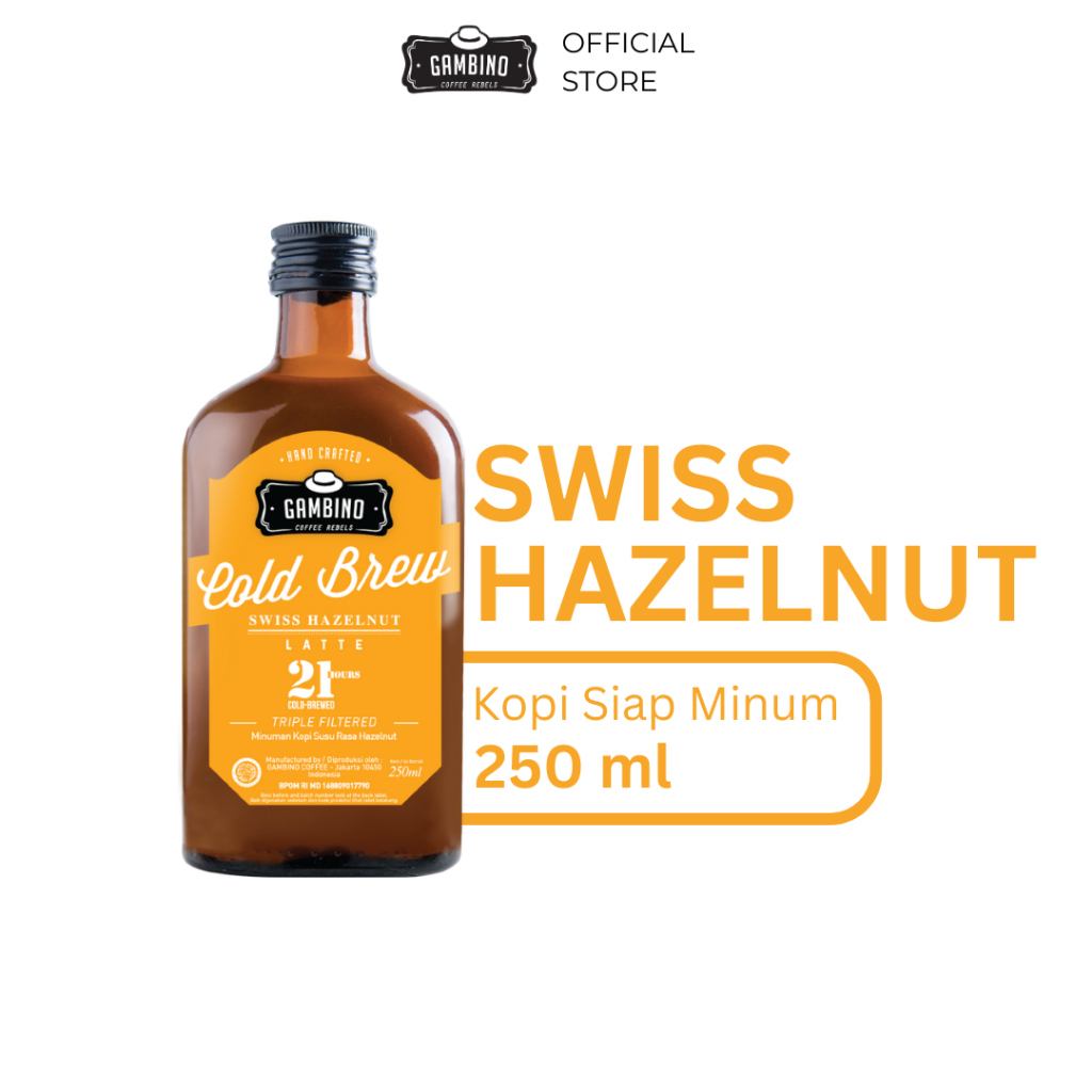Jual Gambino Coffee Cold Brew Swiss Hazelnut Latte | Shopee Indonesia