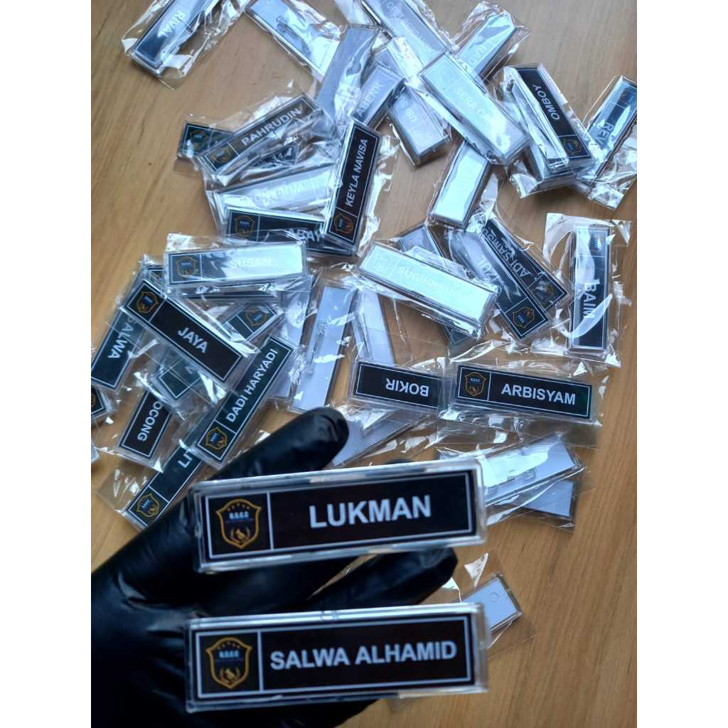 Jual [SATUAN] PAPAN NAMA DADA NAME TAG CUSTOM NAMA / PIN NAMA CUSTOM ...