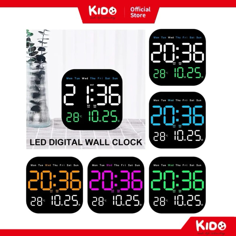Jual Jam Digital Dinding Dan Meja LED Layar Besar Tampil Hari Tanggal ...