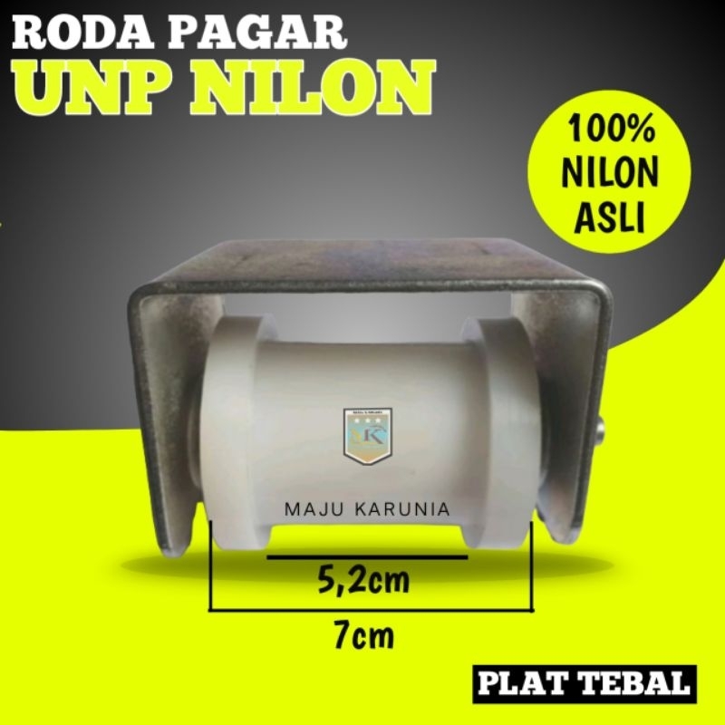 Jual Roda unp gerbang pagar 7cm nilon roda pintu pagar rel unp 5cm ...