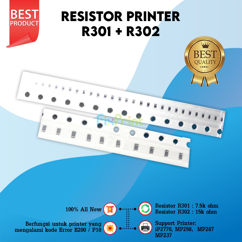 Jual Resistor Canon R301 & R302 Error B200 P10 752 Mainboard Printer ...