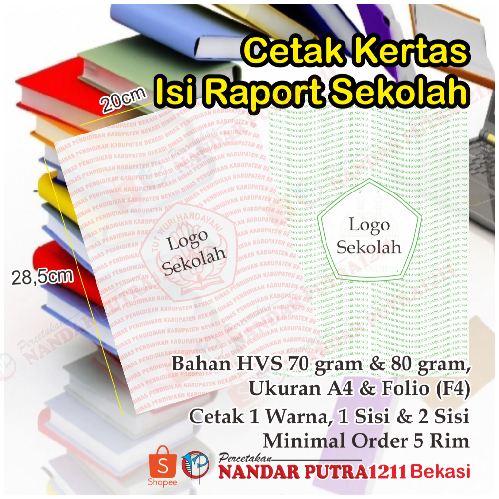 Jual Custom Cetak Kertas Raport K13/Kertas isi Raport Sekolah | Shopee Indonesia