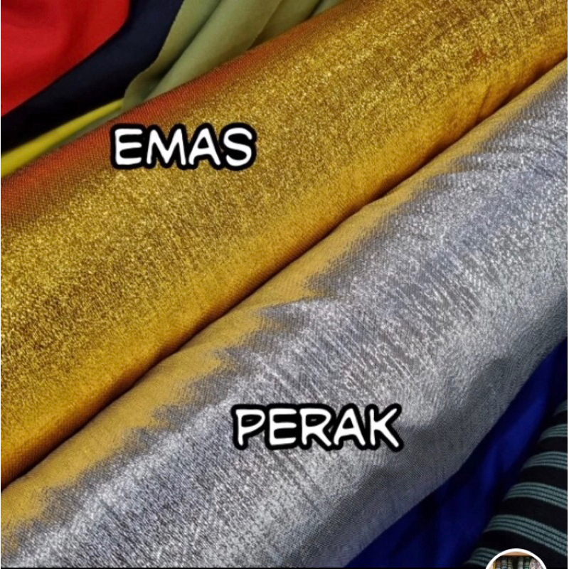 Jual Kain Lame Souvenir Wrna Emas Dan Perak, Harga (Per Stengah Mtr) | Shopee Indonesia