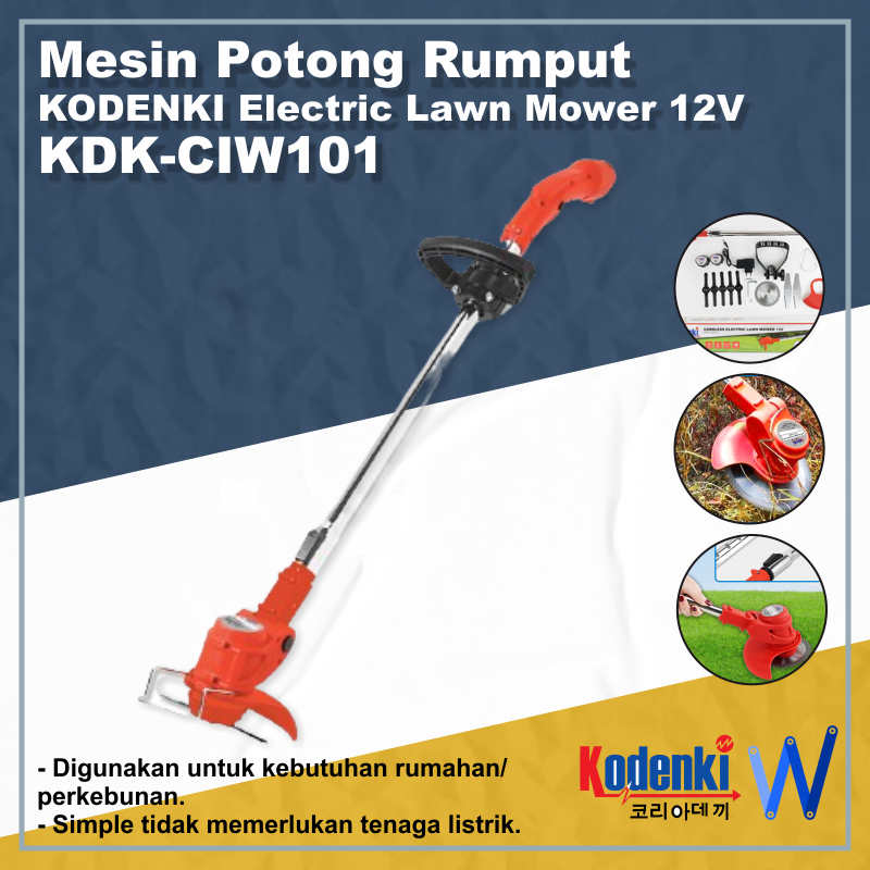Jual Mesin Potong Rumput Baterai 12V KODENKI Cordless Grass Trimmer KDK ...