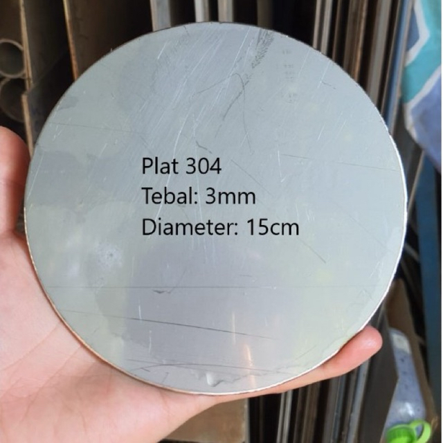 Jual Plat Stainless 304 | Tebal : 3mm | ukuran bulat diameter 10cm ...