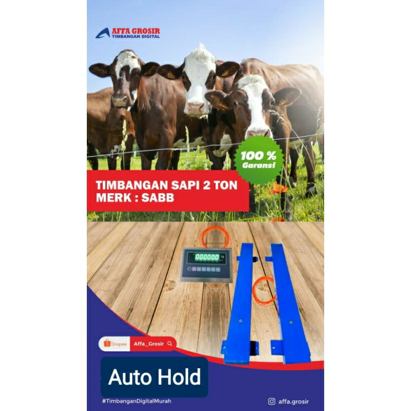 Jual Timbangan Sapi SABB 2 Ton Auto Hold Loadbar Timbangan Hewan ...