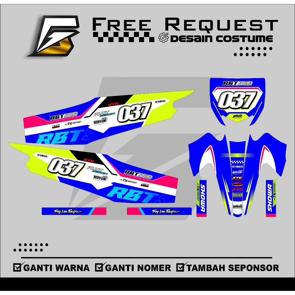 Jual decal stiker RBT JUPITER VEGA NEW trail REVO bebek std gtx trabas ...