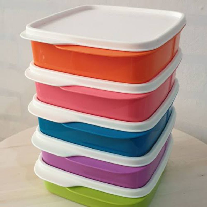 Jual LOLLYTUP TUTUP PUTIH TUPPERWARE/ Kotak Bekal 550ml Bersekat ...