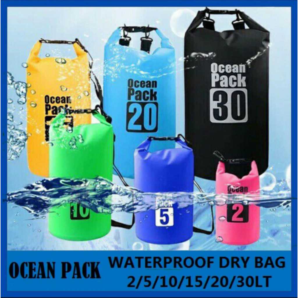 Jual OCEAN PARK Dry Bag Waterproof Tahan Air Pantai 2L 5L 10L 15L 20L 30L | Shopee Indonesia