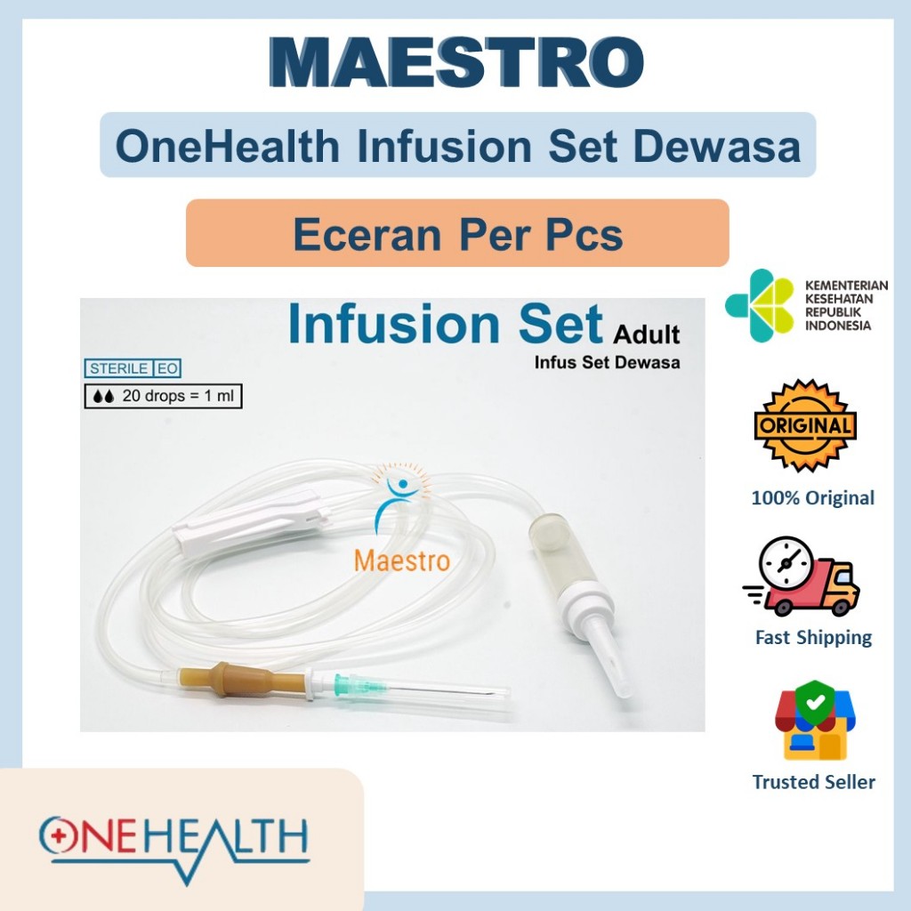 Jual OneHealth Infusion Set Infuset Dewasa Eceran Satuan Per Pcs ...